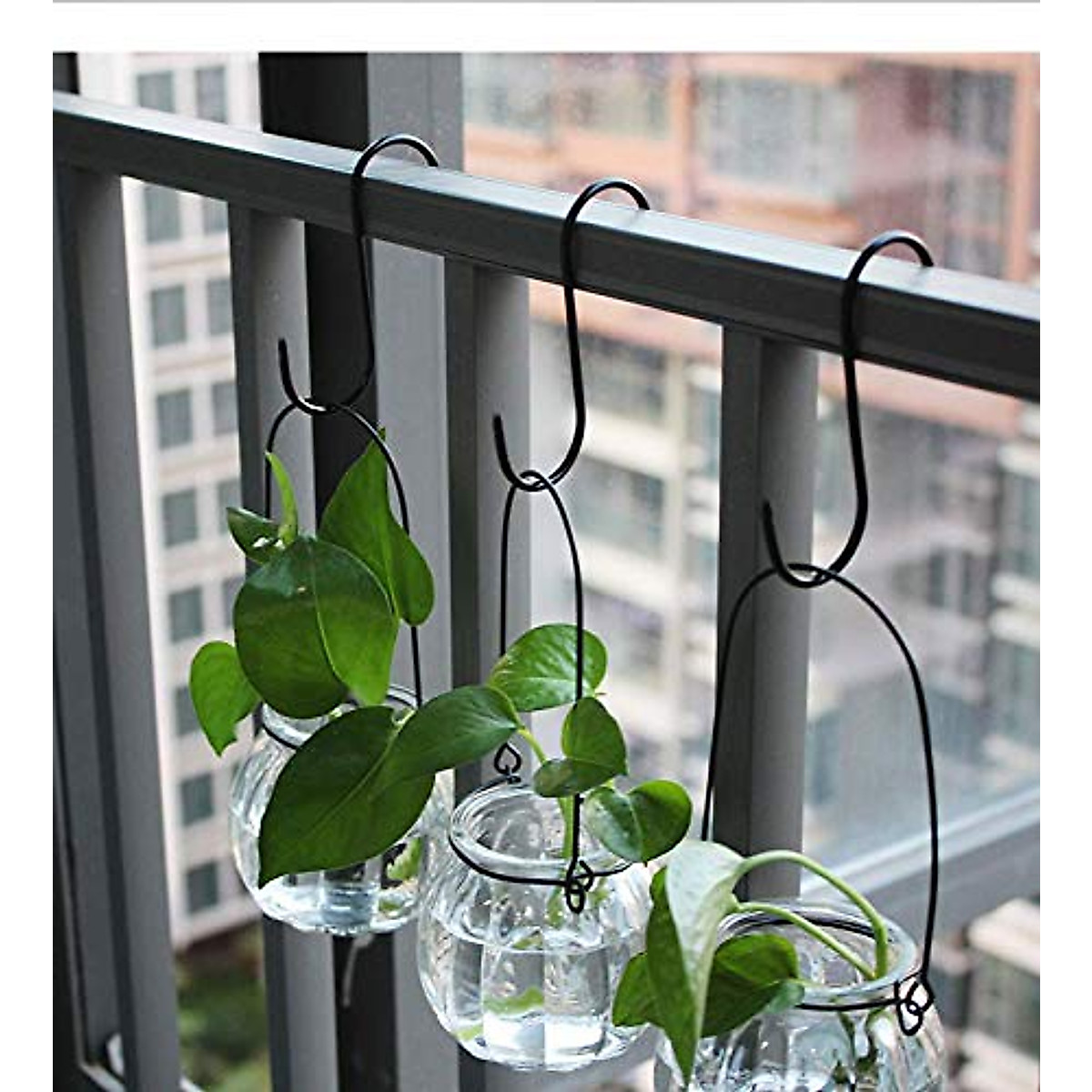 11 Pack Heavy Duty S Hooks Black Steel S Shaped Hooks for Hanging Pans Pots Plants Bags Towels Kitchen Hooks Hanger, Large 3.5 inch