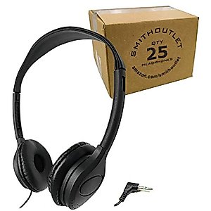 SmithOutlet 25 Pack Over The Head Low Cost Headphones in Bulk