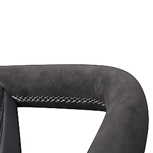 MEWANT Hand Stitch Dark Gray 9002 Alcantara Steering Wheel Cover Wrap for Tesla Model S Yoke 2021-2023 Model X 2021-2023