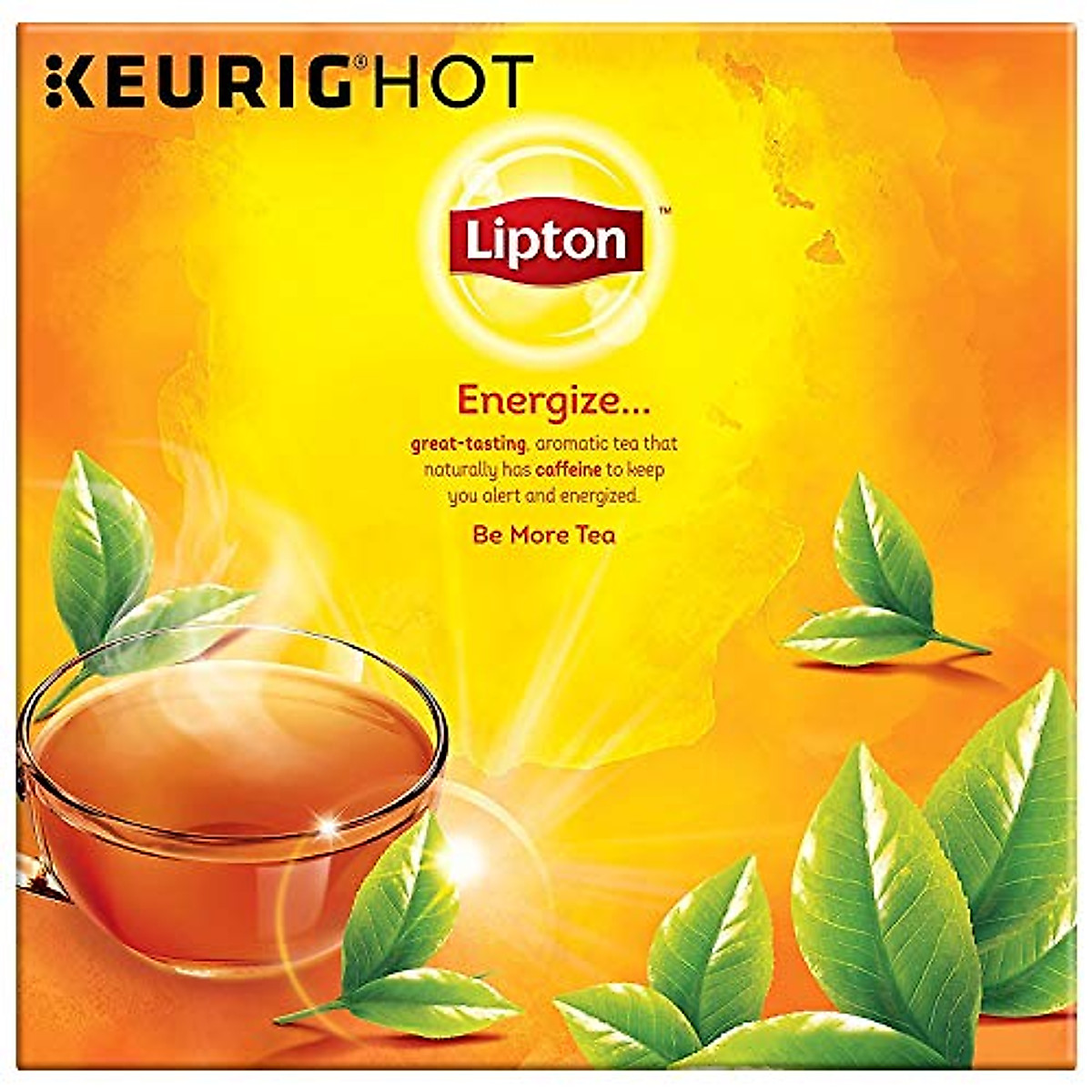 Lipton Tea K-Cups, Premium Black Tea, Hot or Iced, 12 Pods (Pack of 6)
