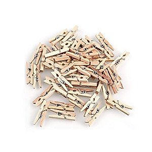 Natural Wood Mini Clothespins for Crafts or Interior Decorating. Cute Clothes Pins in Bulk (500, 1 Inch)