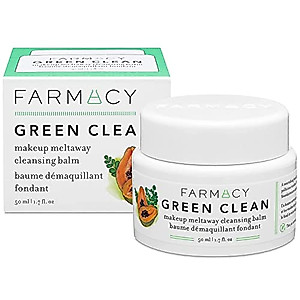Farmacy Natural Makeup Remover - Green Clean Makeup Meltaway Cleansing Balm Cosmetic - Travel Size 1.7 oz
