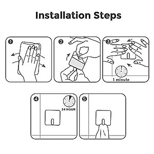 SouLips Adhesive Hooks, Self Adhesive Black Wall Mount Hanger Heavy Duty Rugged 304 Stainless Steel Hooks for Robe Coat Towel, Strong Sticky Hanging Hooks for Doors Kitchen Bathrooms Office, 4 Packs