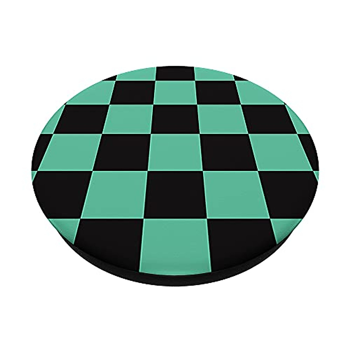 Checkered Black Green Anime Pattern PopSockets Swappable PopGrip