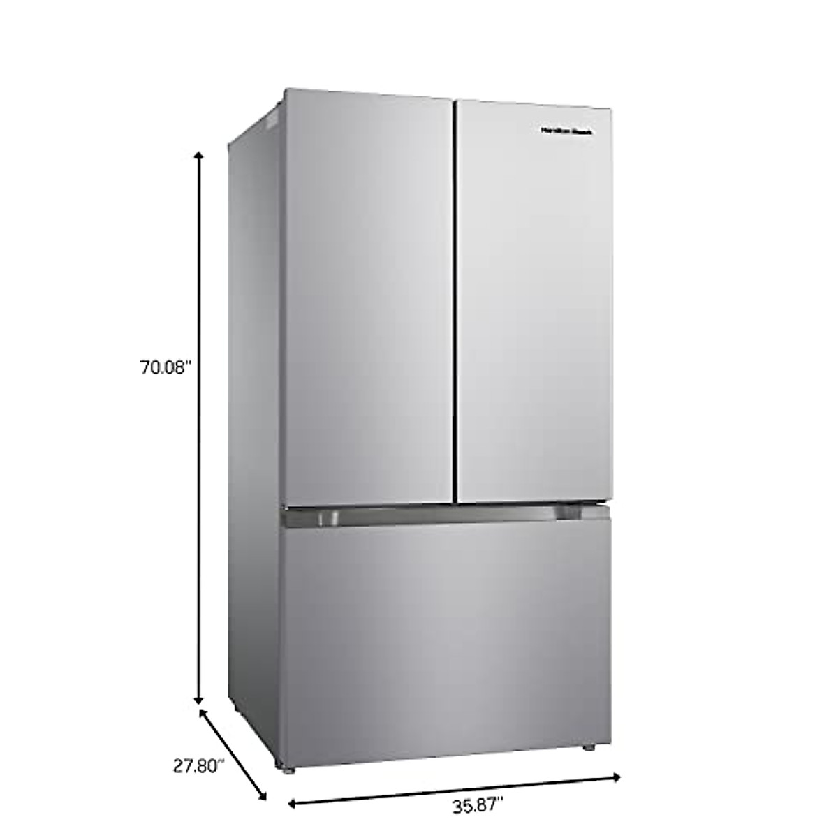 Hamilton Beach HBF2067 French Door Full Size Refrigerator with Freezer Drawer, 20.3 cu ft, Stainless Steel