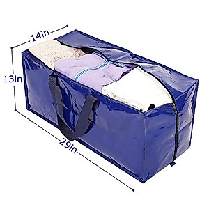 Moving Bags, Storage Totes with Reinforced Handles, Heavy Duty Moving Bag for Clothing Blanket Storage, Moving, Acting as a Dorm College Moving Supply Box, Space Saving Storage Bags, 4 Pac