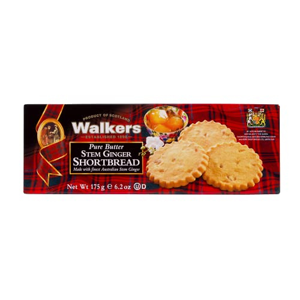 Walkers Shortbread Stem Ginger Shortbread, 6.2 Ounce Box