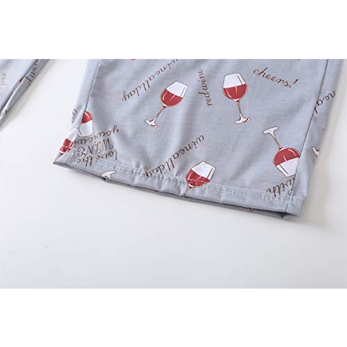 HONG HUI Women's Capri Pajama Sets Plus Size Sleepwear Top with Capri Pants 2 Piece Sleep Set