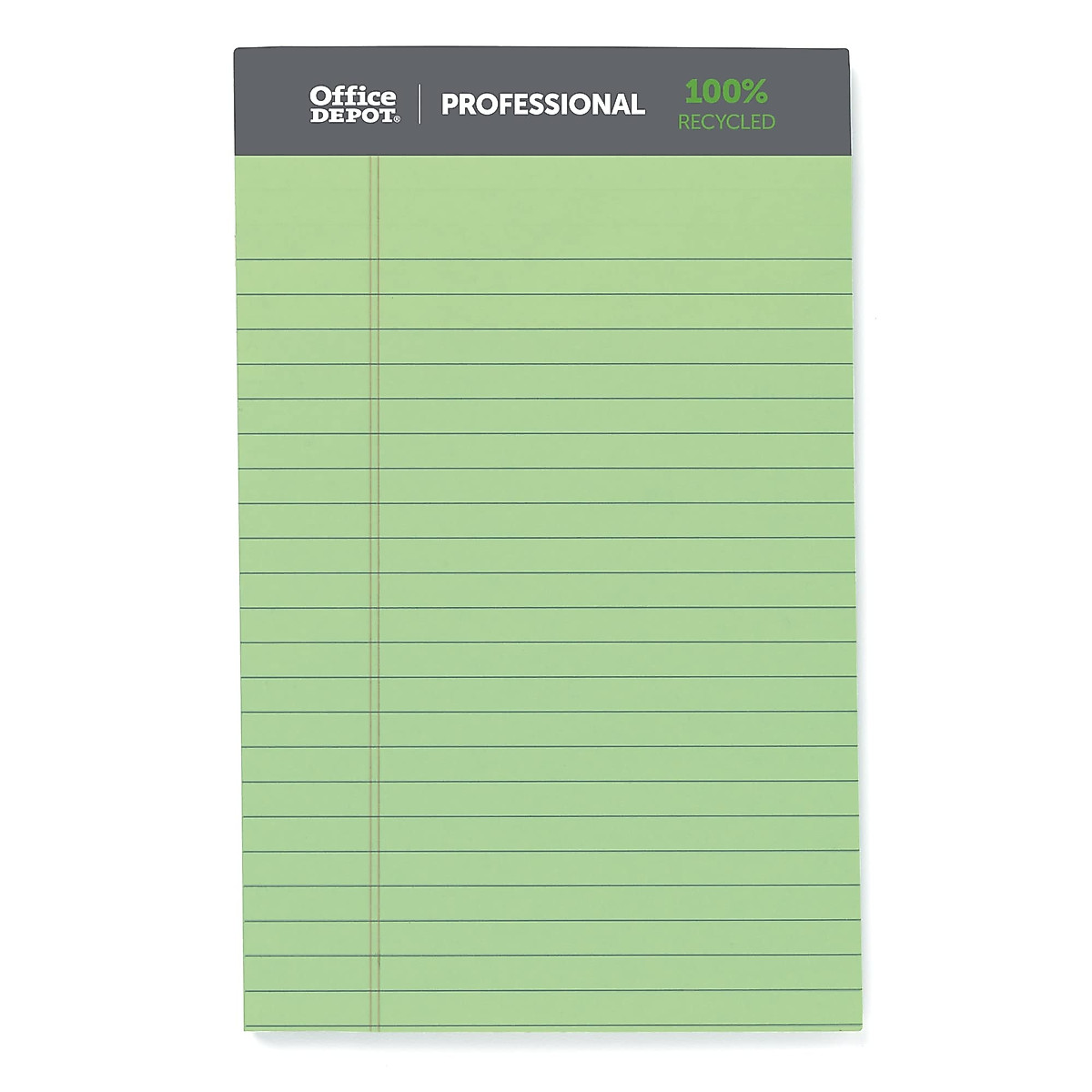 Office Depot Professional Legal Pad, 5in. x 8in., Assorted Colors, Narrow Ruled, 50 Sheets, 6 Pads/Pack, 99510