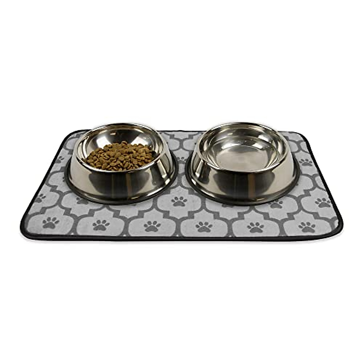 Bone Dry Machine Washable, Ultra Absorbent Pet Mat, 12x18, Gray Lattice