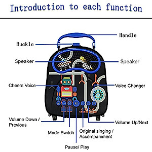 Kids Karaoke Machine for Boys Girls with 2 Microphones Bluetooth Toddler Singing Machine Portable Children Karaoke Speaker with Voice Changer for Birthday Festival Party Gift