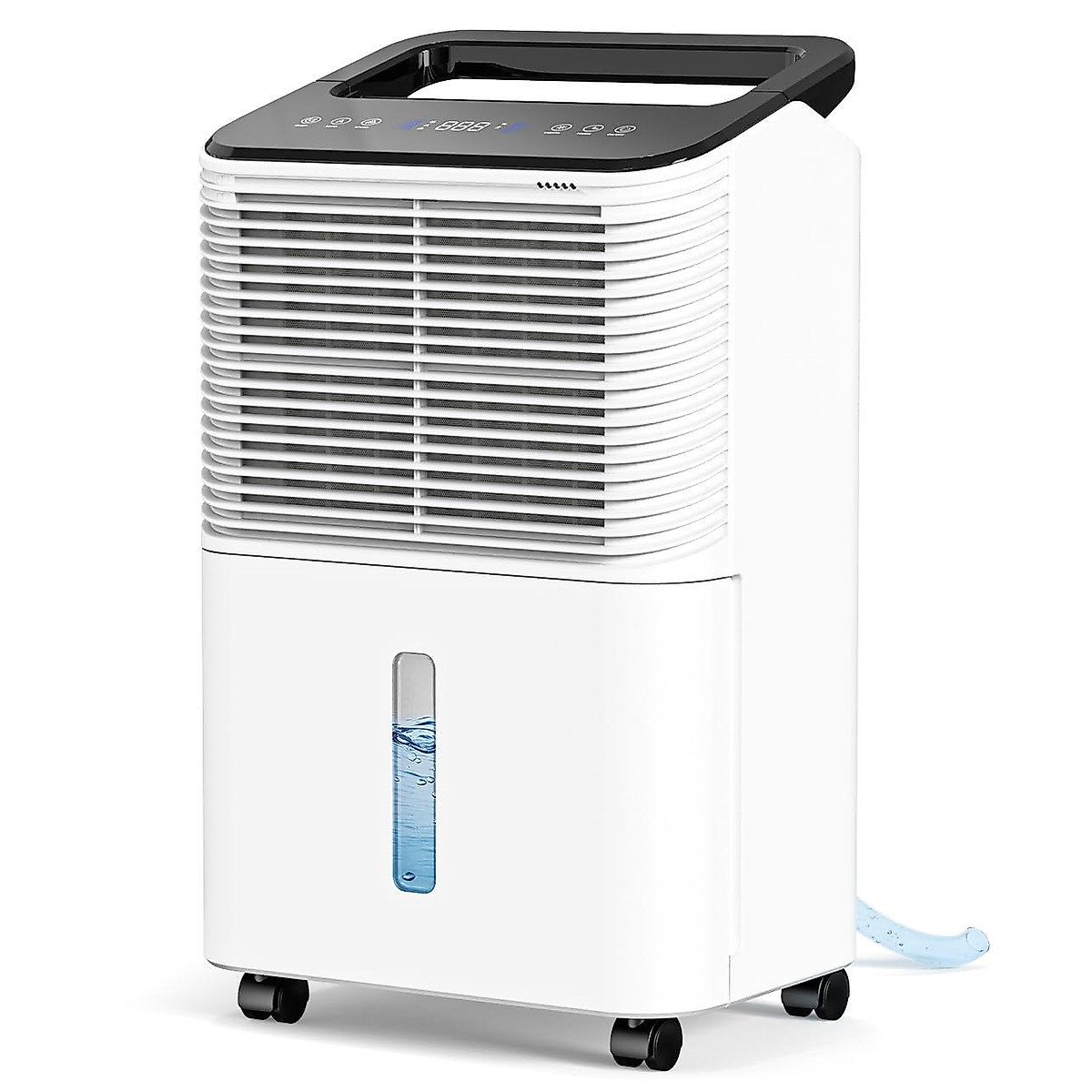 TABYIK 30 Pint Dehumidifier for Basement, with Drain Hose for Large Bedroom Bathroom, with Auto Humidity Control, 24H Timer
