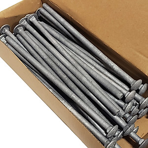 3/8" - 16 x 9 Carriage Bolt | Round Head | Hot Dip Galvanized | 45pcs Box