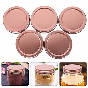 BESTonZON 12pcs Sturdy Mason Jar Covers Multipurpose Reusable Canning Lids for Leakproof Sealing Convenient Jar Covers for Home Canning and Preservation