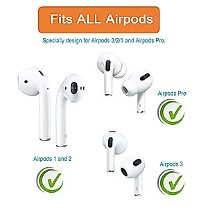 Ear Hooks for AirPods 3, 3 Pairs Professional Anti-Drop Silicone Earbuds Tips Hook Compatible with Apple AirPods 1 & 2 & 3 and AirPods Pro (2W1B)