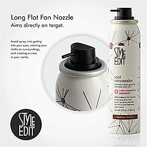 Medium Brown Root Concealer - Touch Up Spray For Medium Brown Hair Color - Temporary Instantly Covers Grey Hair, Pack of 1