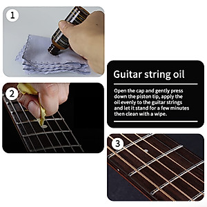 50ml String Oil, Guitar String Care/Cleaning/Polishing Accessories, Lubricant for Guitar, Ukulele