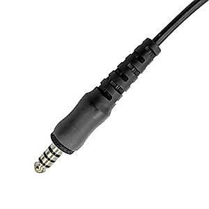 JUYODE Helicopter Civilian Headset Extension Line Single Cable Coiling Type General Aviation Headphone Extension Used to Expand U-174/U Plugs to Connect Helicopters Aircraft Jack (Coiling Style)