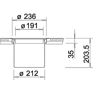 BLANCO Solon-IF Waste System, 290 x 290 x 215 mm, Stainless Steel