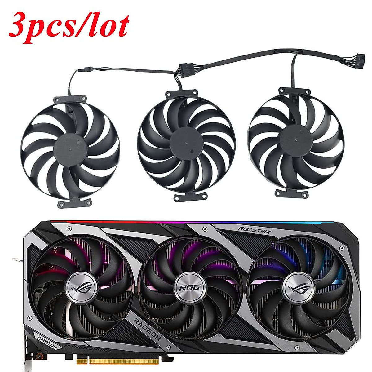 inRobert 95MM CF1010U12S 12V 0.45A 7Pin Video Card Fan for ASUS ROG Strix RTX 3090 3080 3070 3060 Ti GPU Graphics Card Fan