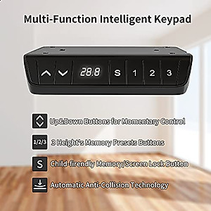 BANTI B-DJ-55MP Standing Desk, 55 inch, Maple