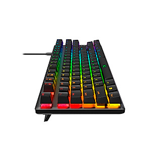 HyperX Alloy Origins Core - Tenkeyless Mechanical Gaming Keyboard, Software Controlled Light & Macro Customization, Compact Form Factor, RGB LED Backlit, Tactile HyperX Aqua Switch,Black