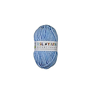 RSL YARN Velvet Yarn 2 SKEINS 100g(132yds) Yarn for CROCHEITING Crochet Yarn 120m Crochet Yarn Baby Yarn Blanket Yarn Chenille Yarn Thick Yarn Knitting Yarn Soft Yarn AMIGURUMI Yarn Plush Yarn (103)