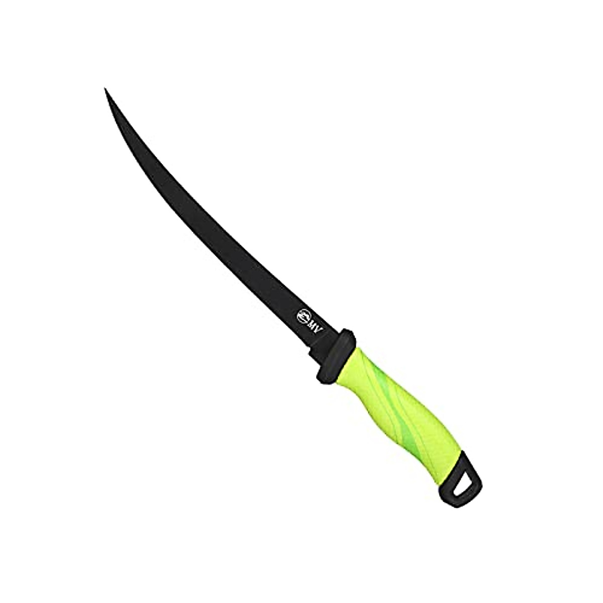 MV K1 Fillet Knife, Sharp 3CR13 Stainless Steel with Nonstick Coating Blade 5" - 9", Professional Knives for Filleting and Boning, Non-Slip Handles, Includes Protective Sheath. (green, 9)