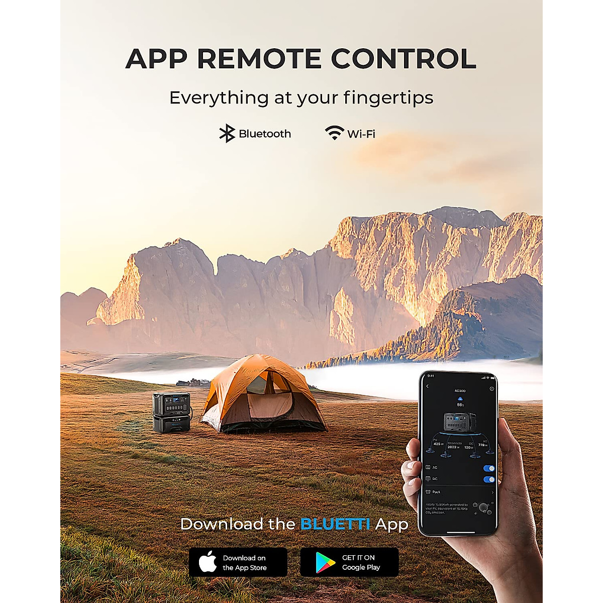 BLUETTI Expandable Portable Power Station AC300 with 2 B300 Expansion Battery, 6144Wh LiFePO4 Battery Backup w/ 6 3000W AC Outlets(6000W Peak), Solar Generator For Home Backup, Vanlife, Emergency