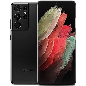 SAMSUNG Galaxy S21 Ultra G998 5G | T-Mobile Locked Android Smartphone | US Version 5G Smartphone | Pro-Grade Camera, 8K Video, 108MP High Resolution | 128GB - Phantom Black (Renewed)