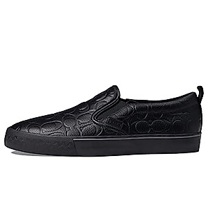 COACH Signature Embossed Pebble Slip-On Skate Sneaker Black 11.5 D (M)