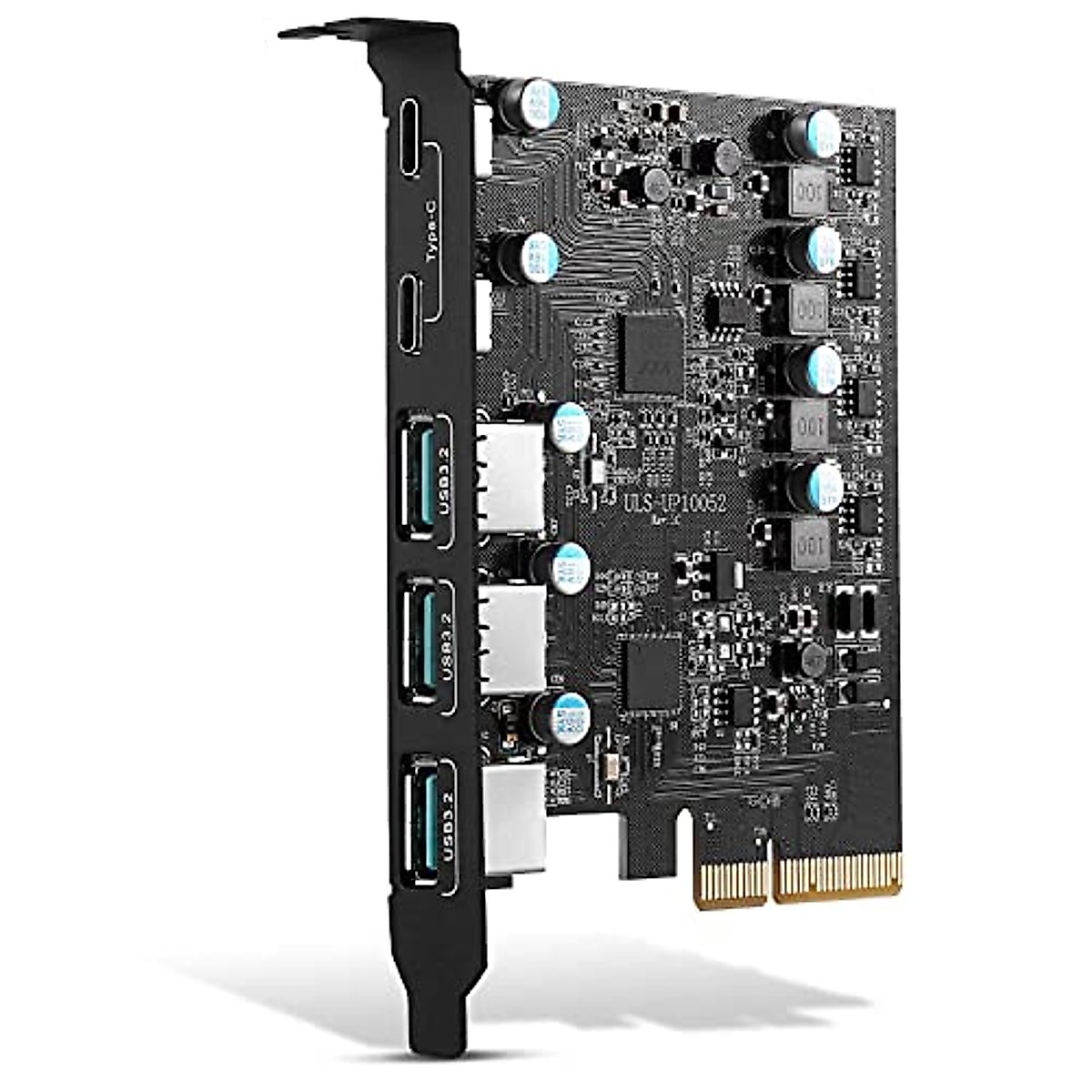 PCIe to USB 3.2/3.1 Gen 2 Card with 10Gbps SuperSpeed 5-Port (2X USB-C - 3X USB-A) PCI Express Expansion Card PC Internal USB hub for Windows 11/10/8/7 and MAC OS