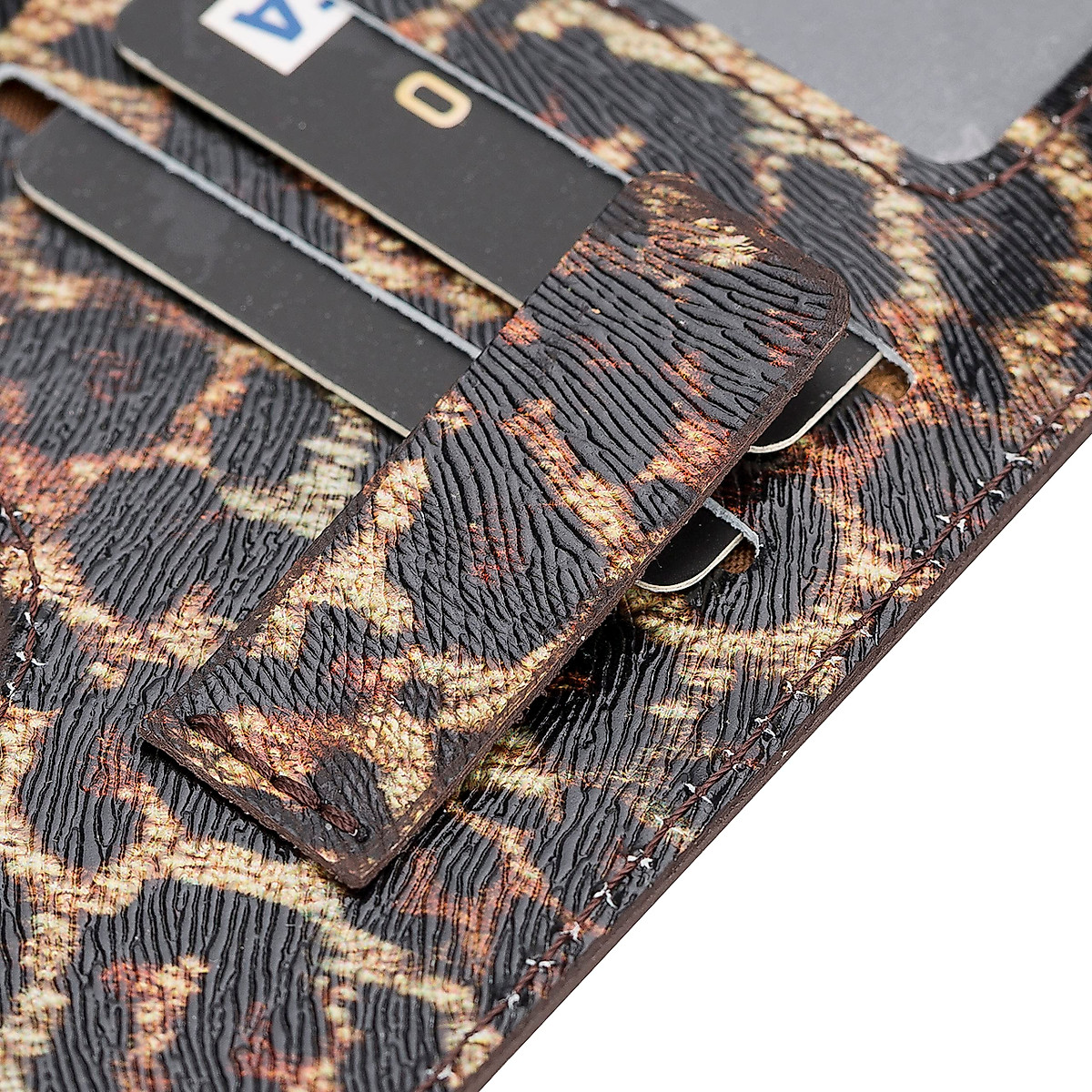 Venito Fermo Leather Wallet Case Compatible with iPhone 14 Pro Max Crossbody Case - Extra Secure with RFID Blocking (Leopard Pattern)