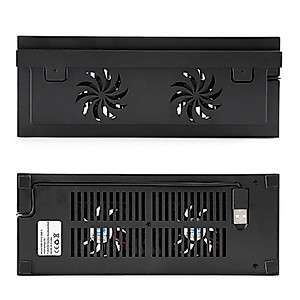 Vertical Cooling Stand for Xbox One S, Kailisen Xbox One S Stand with Cooling Fan and 3 USB Ports, Dual Cooling Fan Cooler Stand for Xbox One S Console