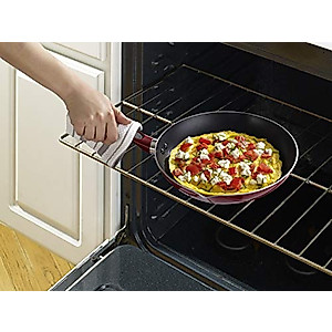 T-fal B039S264 Excite ProGlide Nonstick Thermo-Spot Heat Indicator Dishwasher Oven Safe 8 Inch and 10.5 Inch Fry Pan Cookware Set, 2-Piece, Rio Red