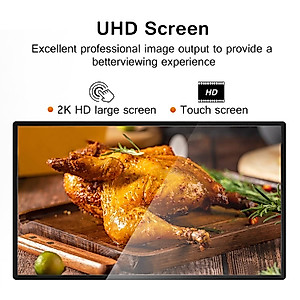 JYXOIHUB Digital Signage Displays 43 Inch Touch HD Screen Interactive Smart Board Movable Type Signage Display AD Media Player for Commercial Restaurant Display and Broadcast（Only Displays Board）