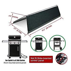 Hisencn 7635 15.3 inch Flavor Bars Porcelain-Enameled Flavorizer Bars, Heat Plate Replacement for Weber Spirit I & II 200 Series, Spirit E210, S210, E220, S220 with Front Control Knobs