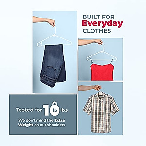 Neaties Plastic Hangers White Standard Plastic Clothes Hanger with Hooks | Heavy Duty Coat Hangers Plastic, Quality Closet Slim Bulk Non-Slip Adult Hangers (30 Pack)