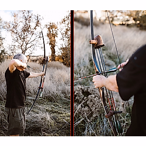 Southwest Archery Scorpion Traditional Hunting Long Bow – 68” Longbow – Right & Left Hand – Draw Weights in 25-60 lbs – USA Based Company – Perfect for Beginner to Intermediate – 1 Year Warranty