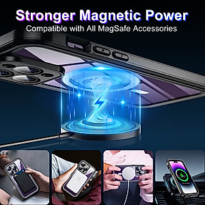 2023 New Magnetic Case for iPhone 14 Pro Max Case Waterproof, Built-in Screen Protector & Camera Protector [Compatible with MagSafe] [IP68 Waterproof] [Dustproof] Full Body Shockproof Phone Case 6.7"