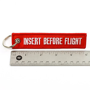 Rotary13B1 INSERT BEFORE FLIGHT Keychain - Red