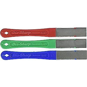 DMT (Diamond Machining Technology) 2.5-in. DiaSharp Diamond Mini-Hone Sharpening Kit of Coarse, Fine, and Extra Fine Grit Sharpeners (D2K)