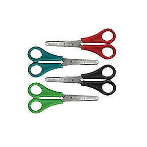 Scissors Bulk, 25 Pack of 5 Inch Blunt Tip Kids Safety Scissors Perfect for School, Classroom, & Craft Projects (25 Pack)