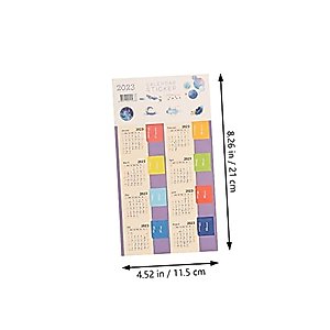 MAGICLULU 27 Packs Calendar Index Stickers Book tabs 2023 Binder Office Planner tabs Numbers Stickers Colored Labels Digital Notepad Month Index Stickers DIY Calendar Sticker tabs