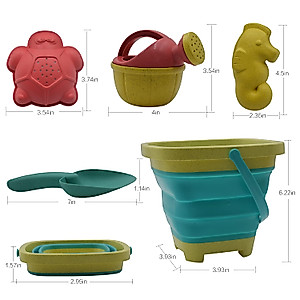 Beach Toys for Kids - Sand Toys Set Includes Collapsible Sand Bucket Shovel and Sand Rake Toys for Beach 12 PCS, Sandbox Toys Sandcastle Building Kit with Waterproof Net (A)