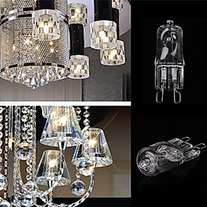 Snnalosses G9 Halogen Light Bulb 40 Watt,Long Lasting Lifespan with High Brightness 520 Lumen,CRI100 & 3000K Warm White,G9 Bulb Bi Pin Base for Chandeliers,Cabinet Lights,12Packs