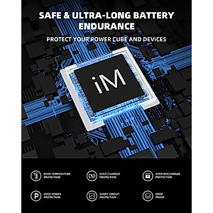 Portable Power Satation, imuto 138.3Wh Mini Solar Battery Generator with 110V AC Outlet (Sold Separately) Emergency Laptop External Battery Backup Electric Solar Generator Camping TV Freezer Projector