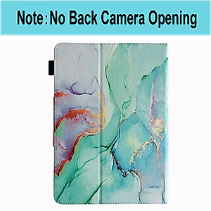 JZCreater 10 Inch Tablet Case, Universal 10 10.1 Inch Android Tablet Cover, Multi-Angle Viewing Stand Case for 9.5-10.5 Inch Tablet, Green Marble