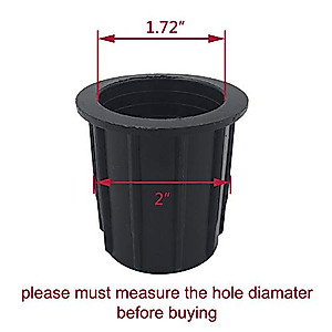 SUQ I OME Outdoor Patio Umbrella Parasol Base Stand Replacement Hole Ring Plug Cover and Cap 2.1 inch (1 pc , Black)