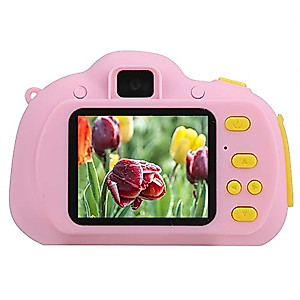 Amonida Children Camera Toy Cartoon Digital Dv Comfortable And Gentle Grip For Supporting A Variety Of Games Children, Good Gifts(Pink)